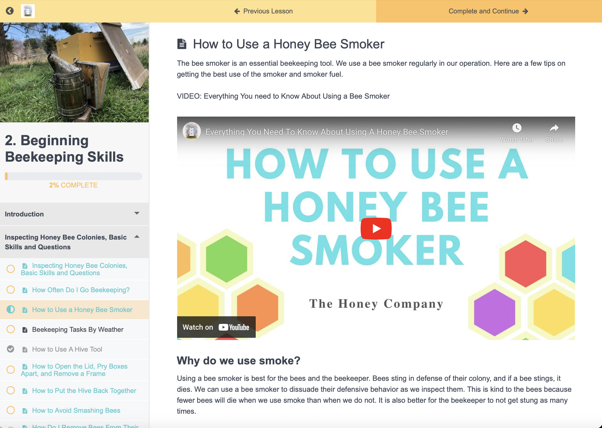 Beginning Beekeeping Skills – The Honey Company